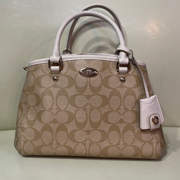 Coach | Bags | Coach Purse Cream And Tan | Poshmark